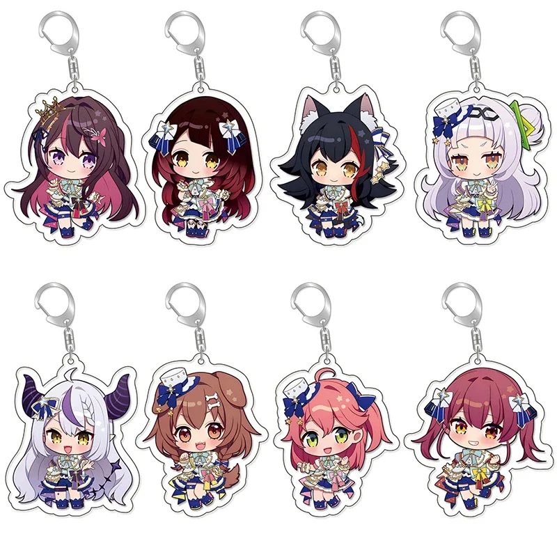 Anime-Keychain-Hololive-Vtuber-Cartoon-Figures-Inugami-Korone-Shirakami ...