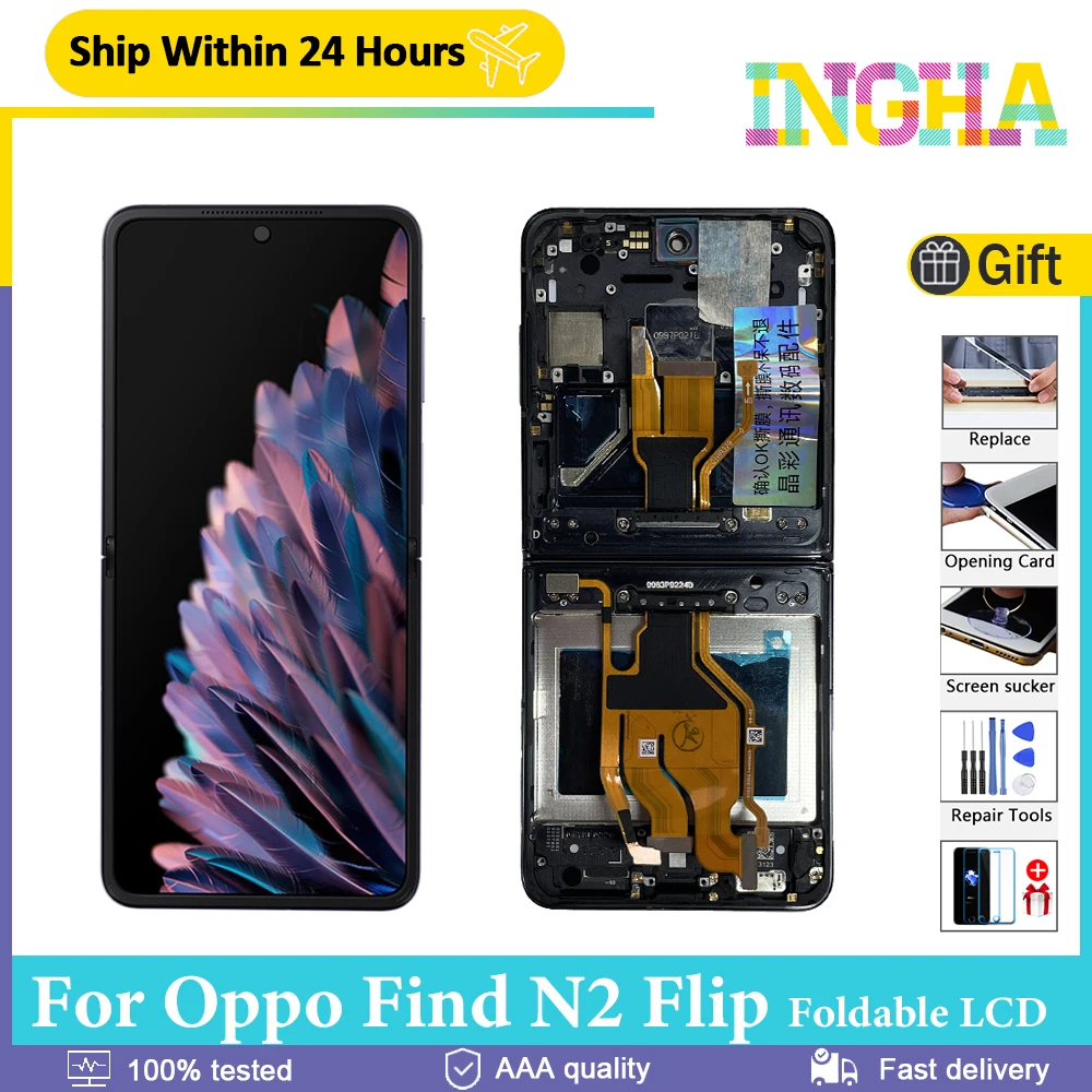 6-8-Original-AMOLED-Foldable-Screen-For-OPPO-Find-N2-Flip-Inner-Screen ...