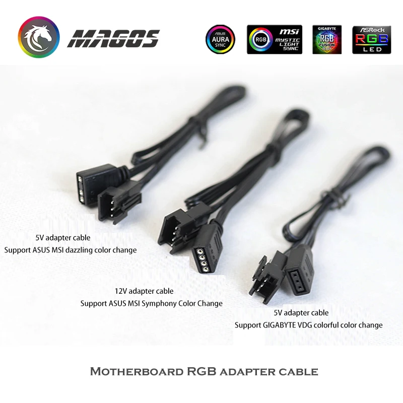 Phanteks M/b Rgb Sync Adapter Cable, Jst Header Transfer - 4pin / 3pin ...