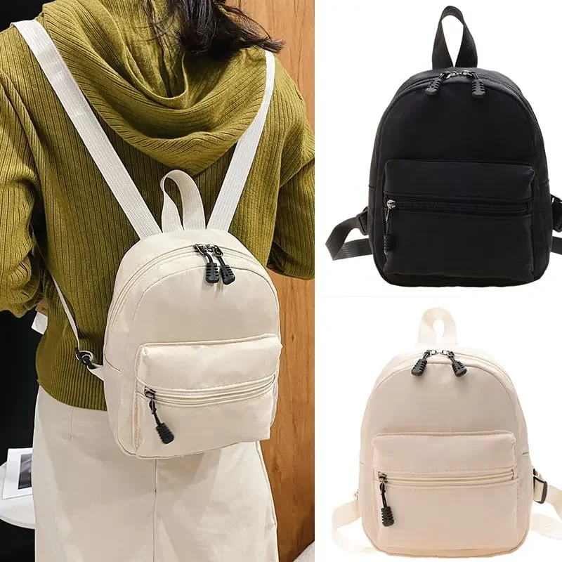 Mini-Womens-Backpacks-Trend-Nylon-Female-Bag-Small-School-Bags-White ...