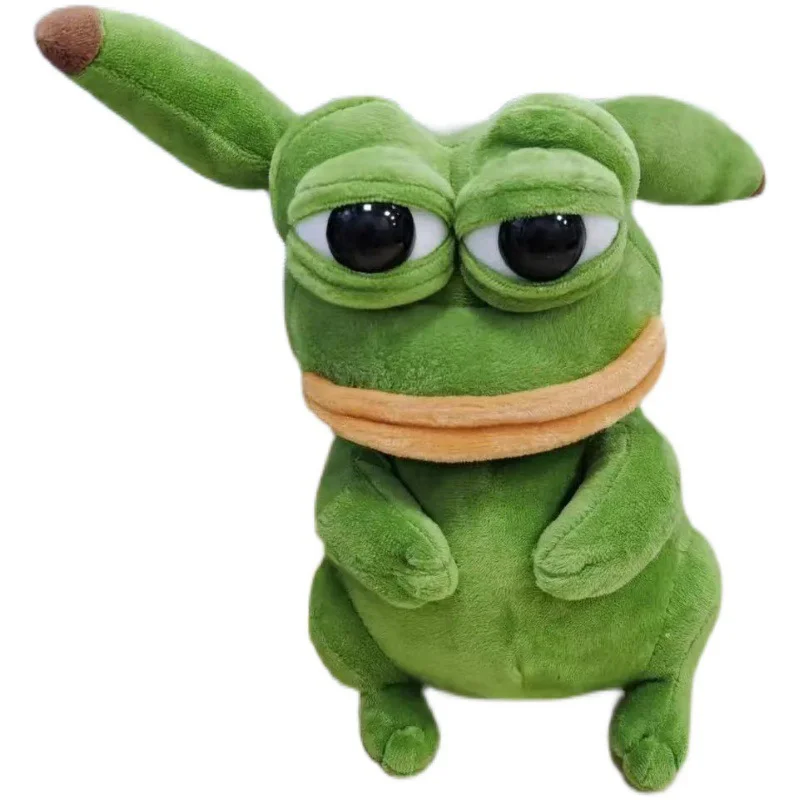 23cm Sad Frog Kawaii Plush Toy Children Cosplay Spoof Sad Frog Pepe ...
