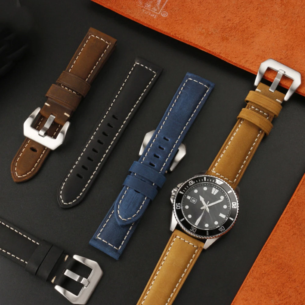 Genuine-Leather-Watch-Strap-For-Casio-MDV-106-MDV106-Soft-Leather ...