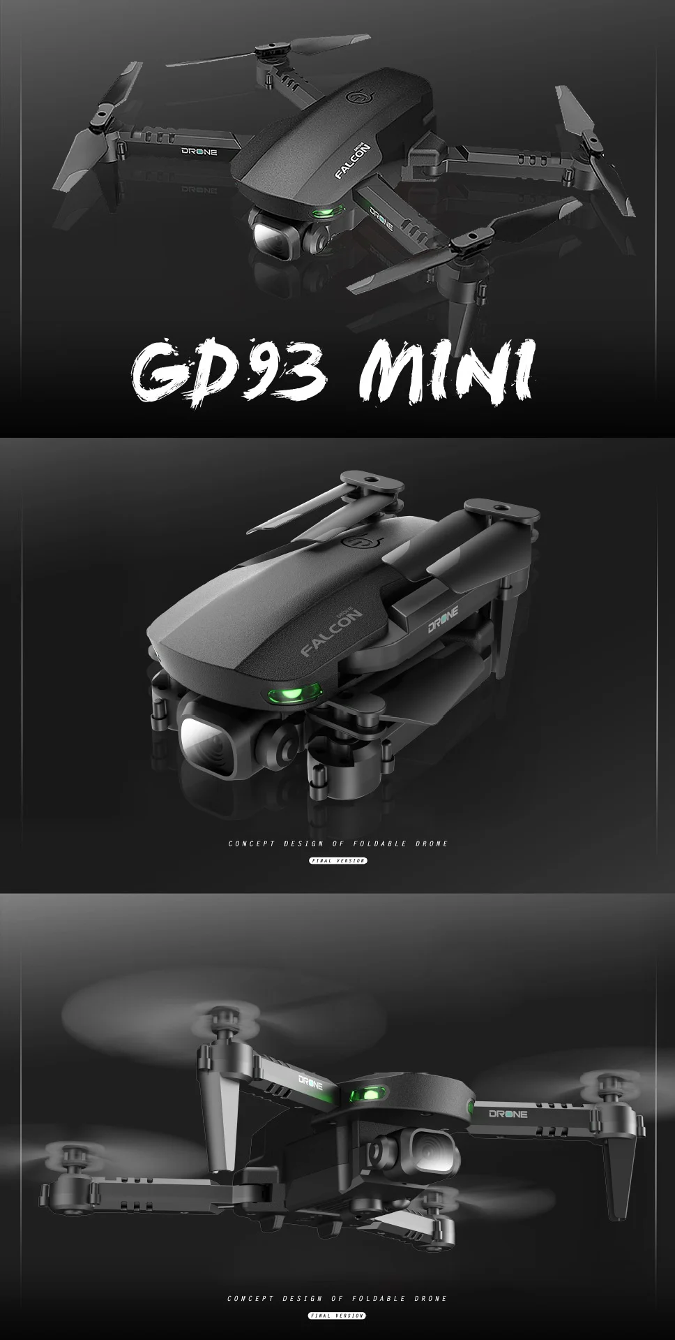 2023 GD93 Mini Drone - 4k Profesional HD Camera With obstacle avoidanc ...