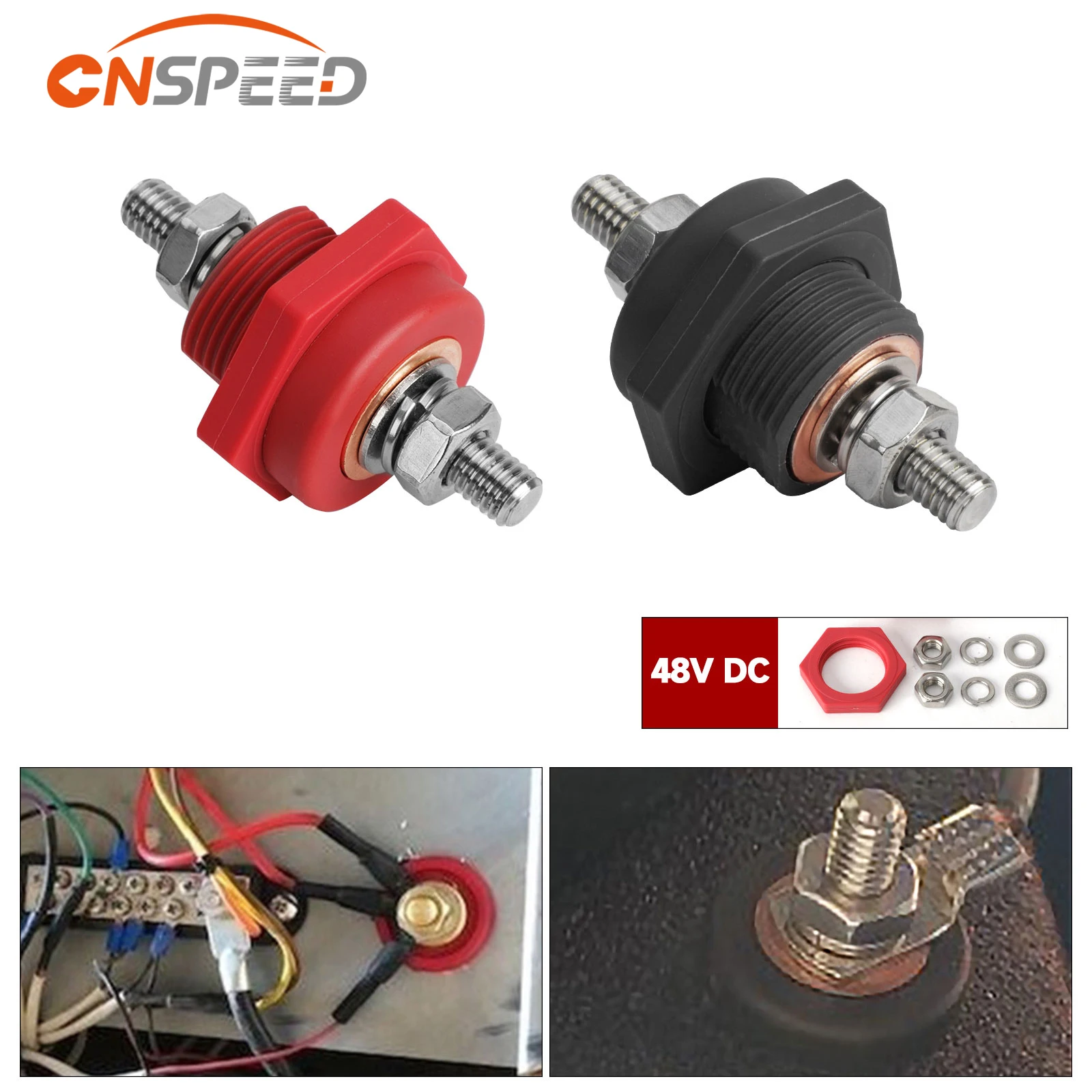 3/8'' Stud Battery Power Junction Post Connectors Brass Replacement ...