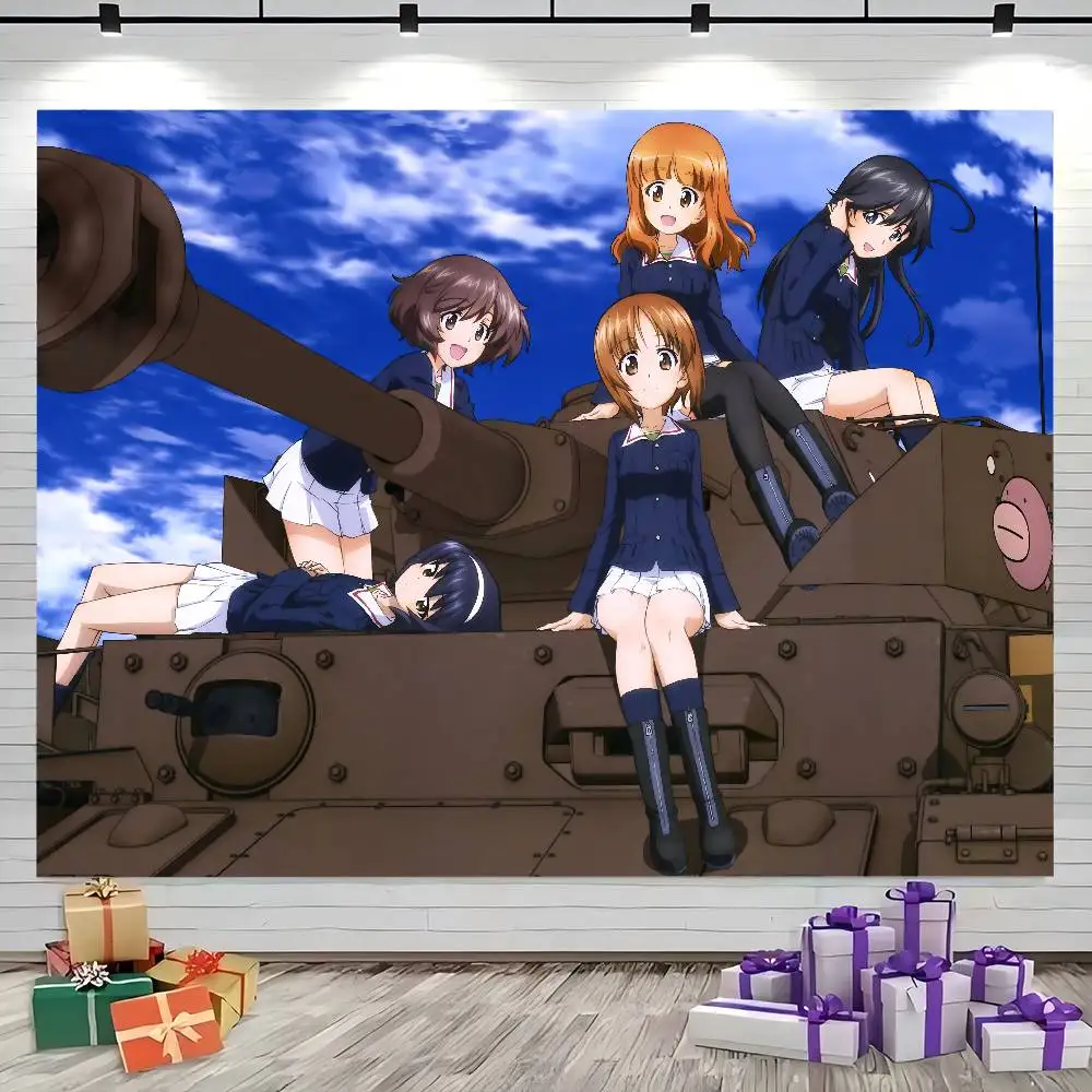 Japanese Anime GIRLS Und PANZER Birthday Backdrop Dinning Photography ...