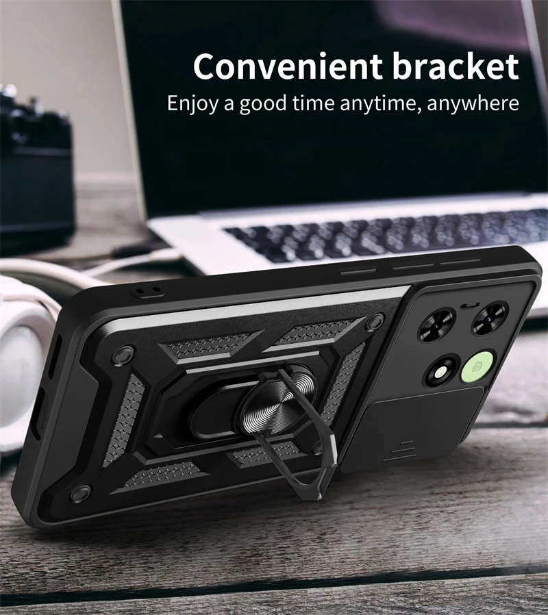 Tecno Spark GO 2024 Protective Case with Slide Camera Cover and ...