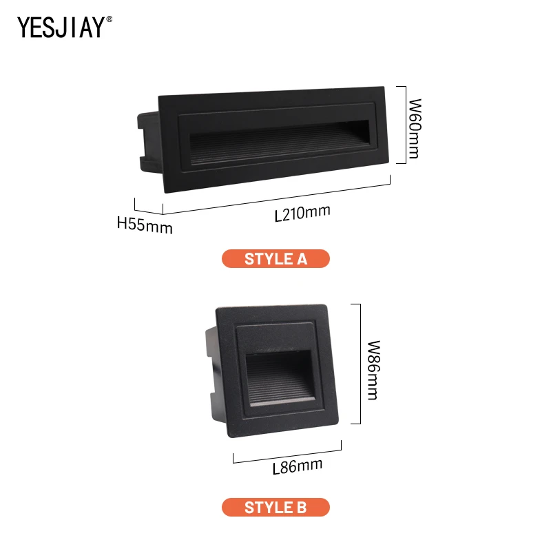 Wall Light Led Step Stair Lights Waterproof Outdoor Footlight Recessed ...
