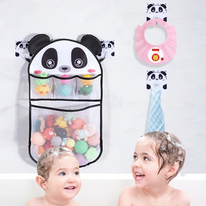 Cute-Cartoon-Transparent-Multifunction-Bath-Toy-Organizer-Baby-Bathroom ...
