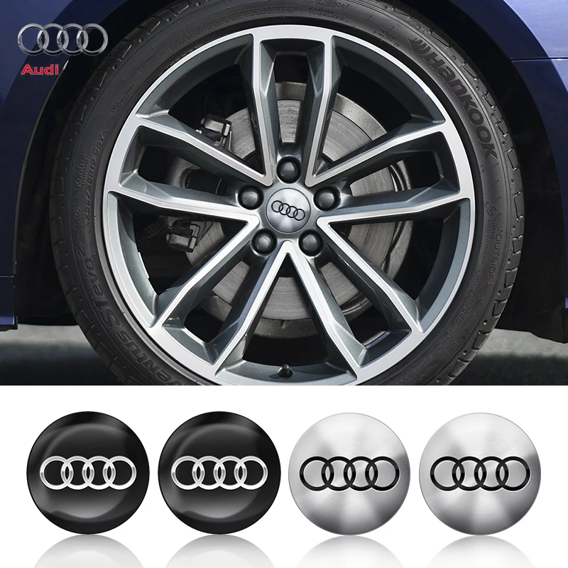 4Pcs-75mm-Car-Wheel-Hub-Center-Cap-Metal-Emblem-Stickers-For-Audi-A3-A4 ...