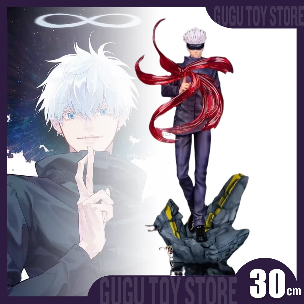 30cm-New-Anime-Cartoon-Jujutsu-Kaisen-Gojo-Satoru-Kids-Toys-Pvc-Model ...