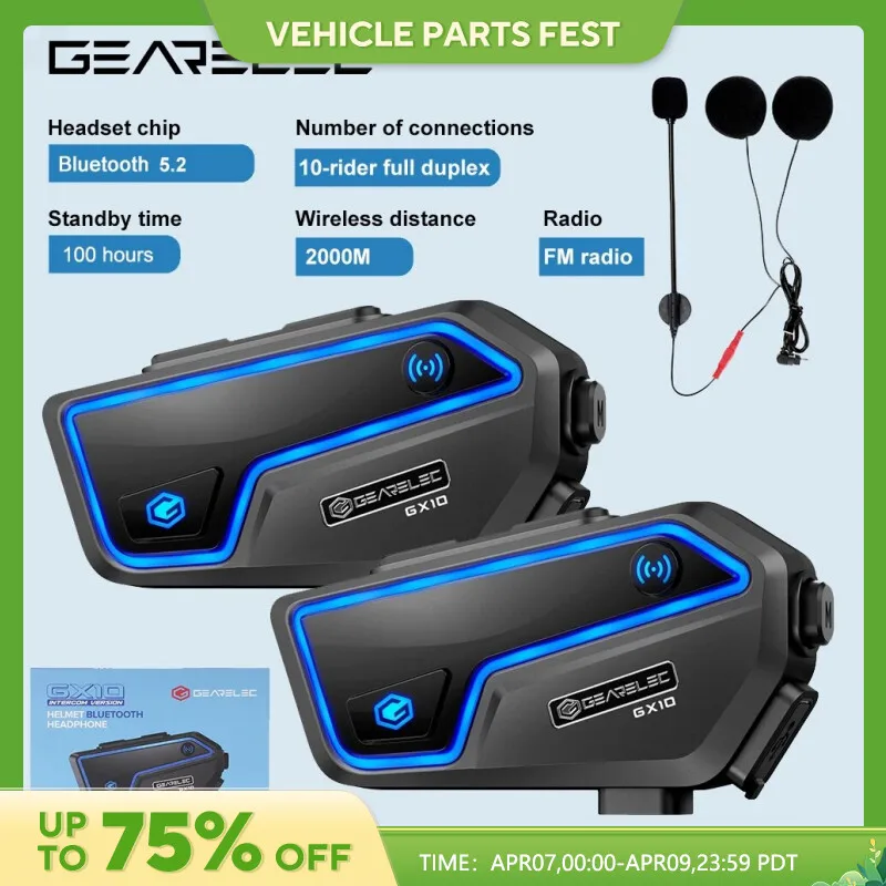 GEARELEC-Capacete-de-intercomunicador-para-motociclos-Auricular ...