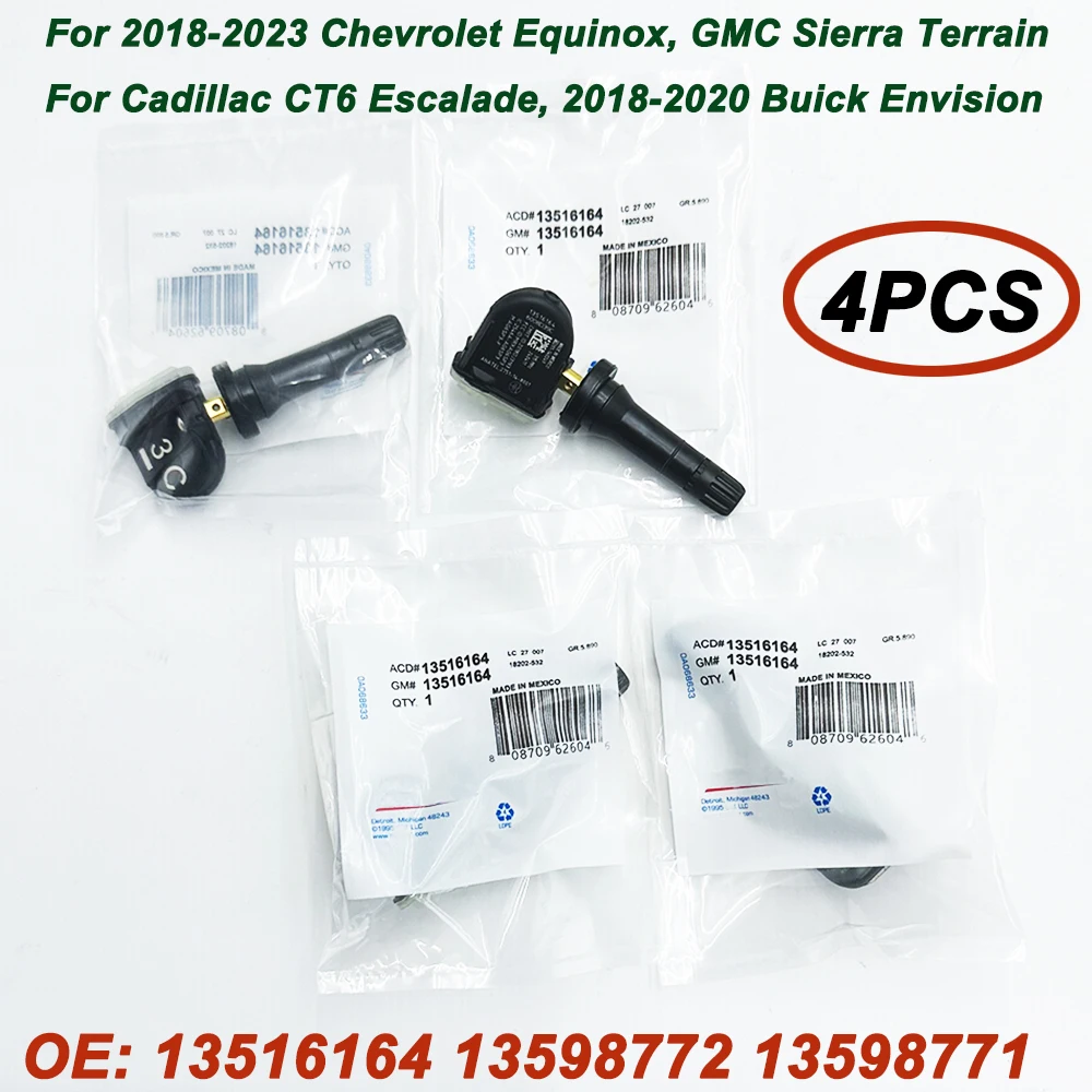 4Pcs-Tire-Pressure-Sensor-OE-13516164-13598772-13598771-TPMS-315Mhz-for ...