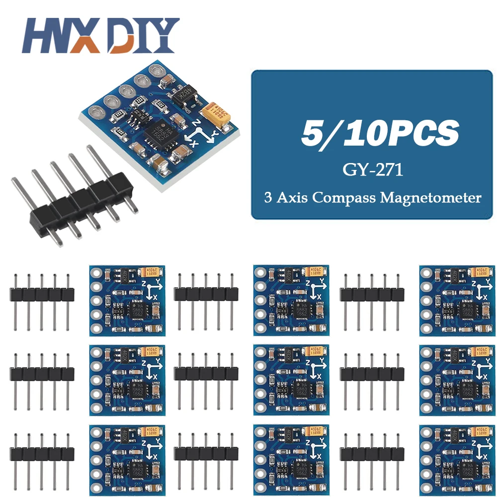 5-10pcs-QMC5883L-GY-271-3V-5V-Triple-Axis-Tri-axis-3-Axis-Compass ...