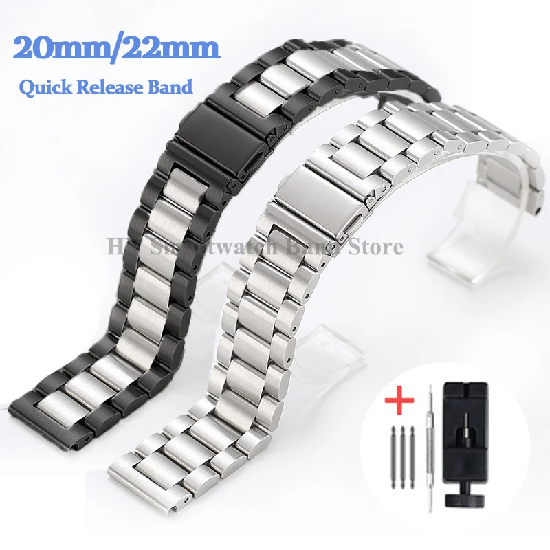 20mm-22mm-Solid-Stainless-Steel-Watch-Band-Me-Women-Sport-Quick-Release ...