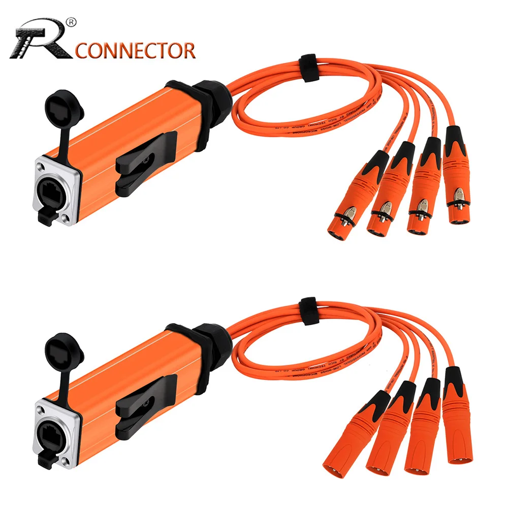 RJ45-CAT5-to-4-Channel-3Pins-XLR-Male-Female-Connector-Pro-Multi ...