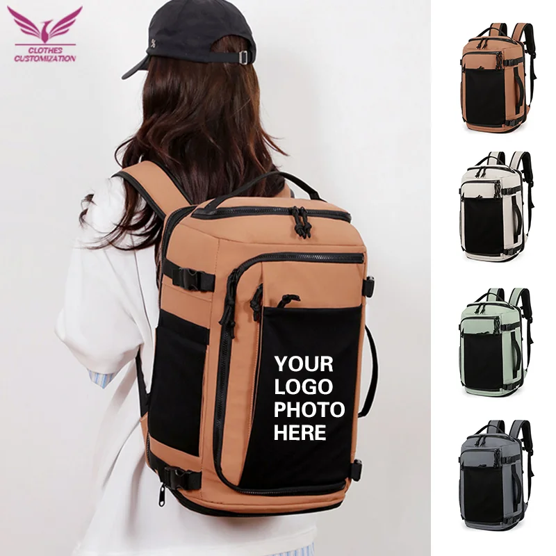 Custom logo Men Backpack Outdoor Hiking Climbing bag personality ...