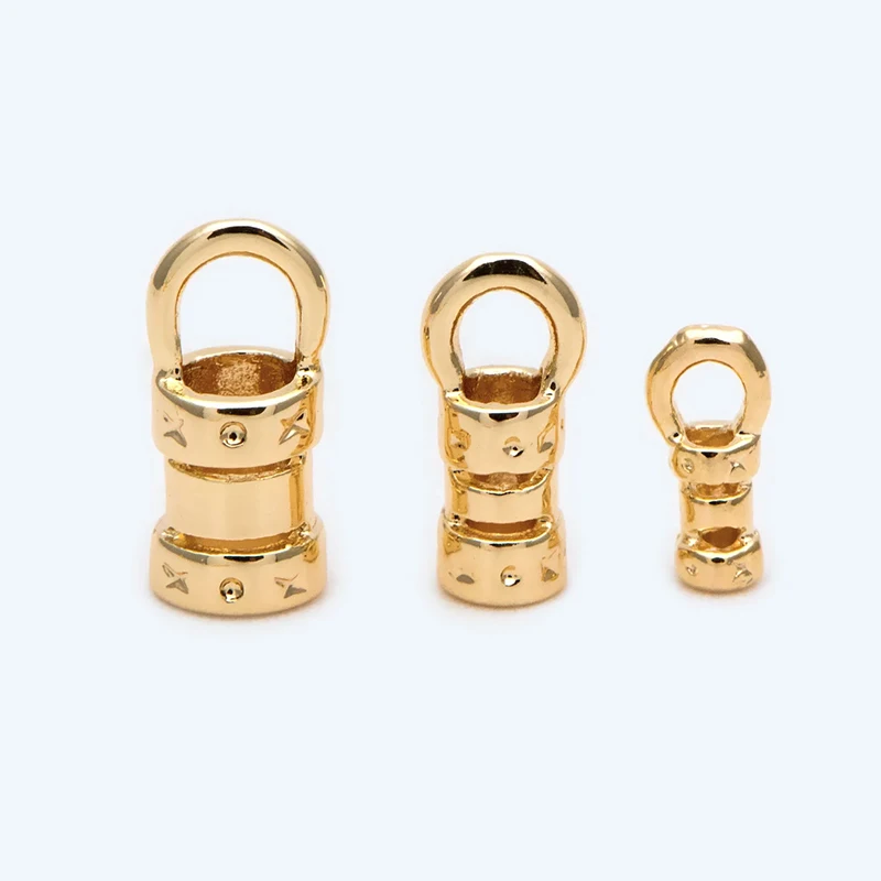 20Pcs-18K-Gold-Plated-Brass-Crimp-End-Caps-with-Loop-Tube-Barrel-Chains ...
