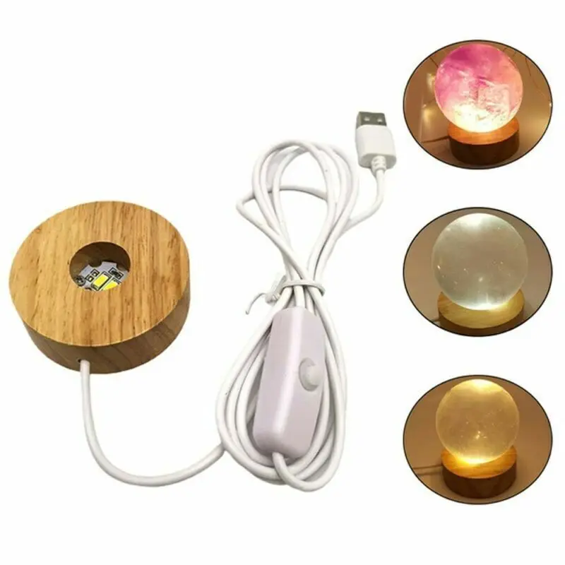 Wooden-Led-Light-Dispaly-Base-Colorful-Night-Lamp-Base-Stand-Led-Light ...
