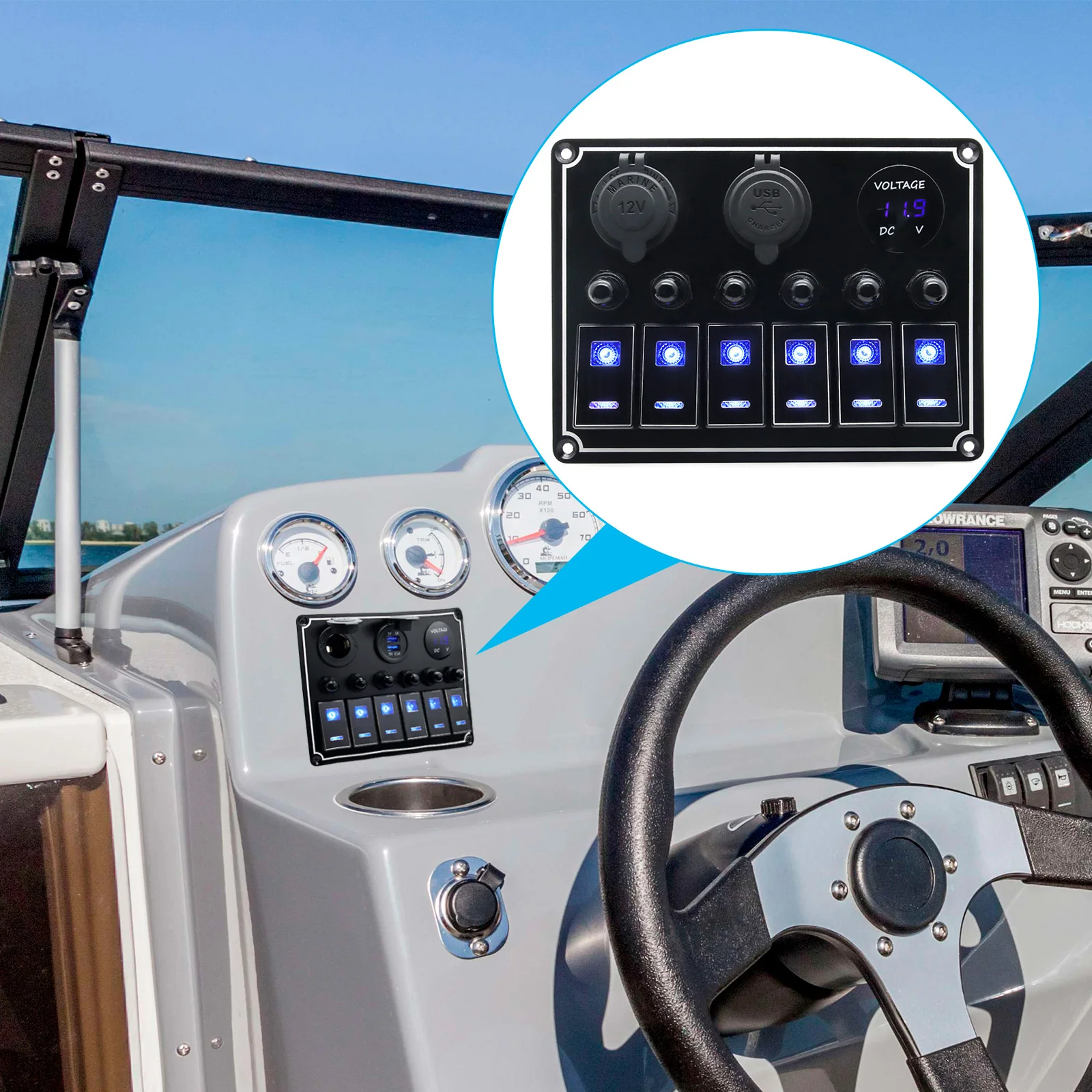 12V-24V-Toggle-Switch-6-Group-Rocker-Switch-Panel-USB-Control-Multi-Car ...