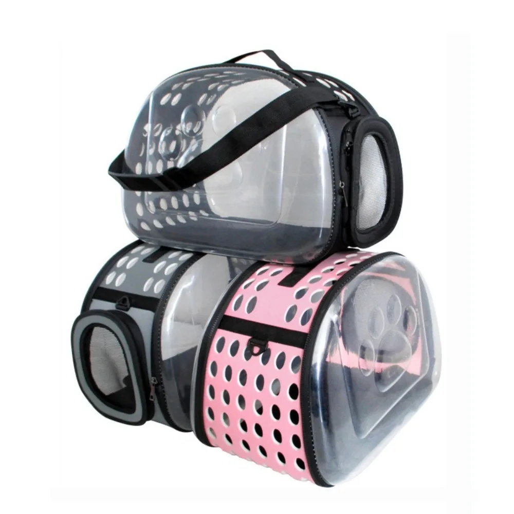 Portable-Transparent-Cat-Carrier-Bag-Foldable-Outdoor-Pet-Shoulder-Bag ...