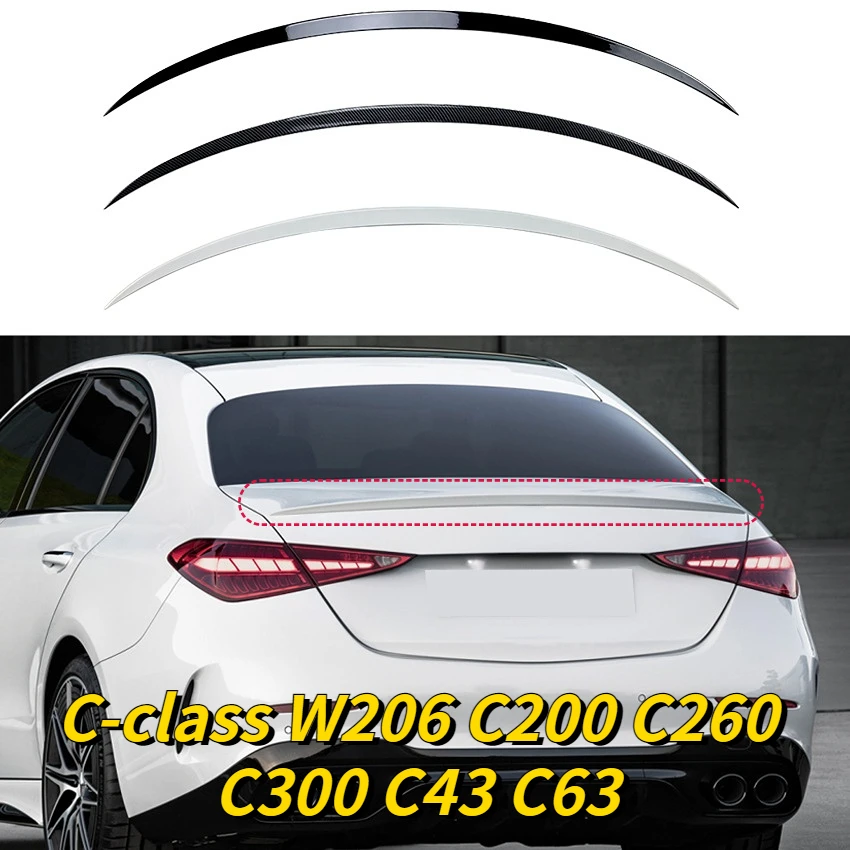 Rear Trunk Spoiler For Mercedes C-class W206 C200 C260 C300 C43 C63 Amg ...