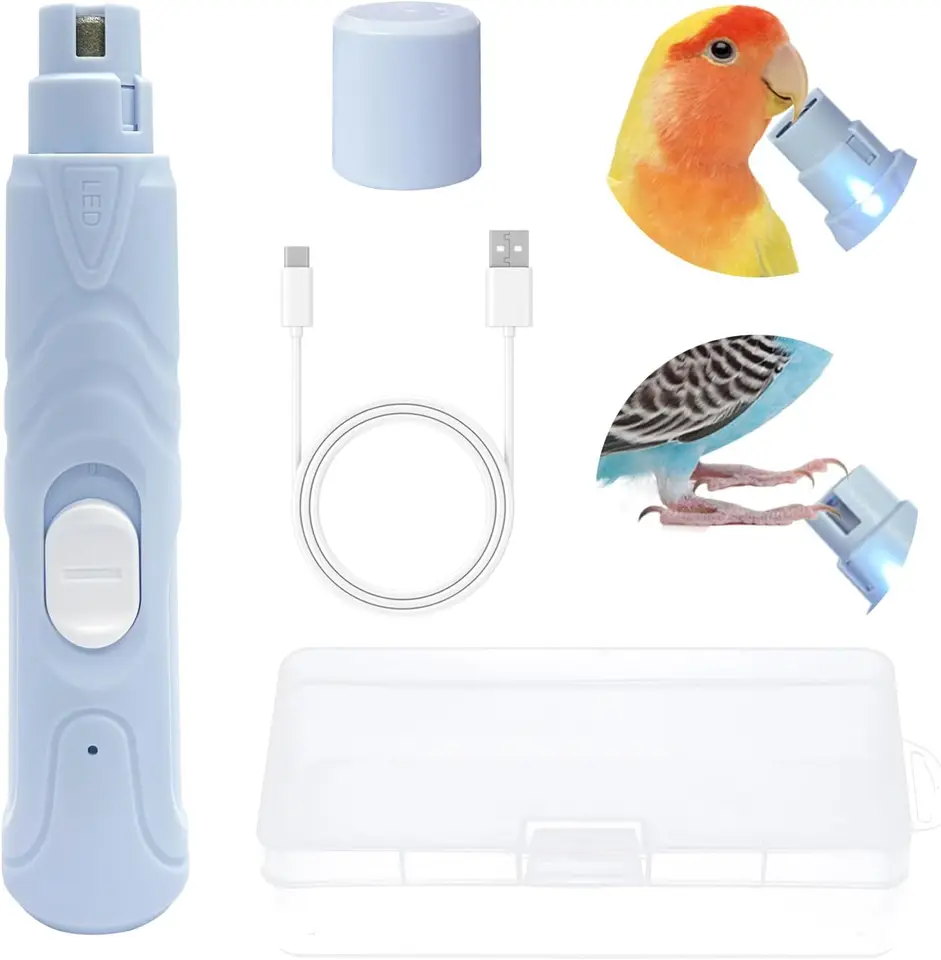Pet Nail Trimmer Bird Nail Grinder - Electric Parrot Beak Grinder Nail ...