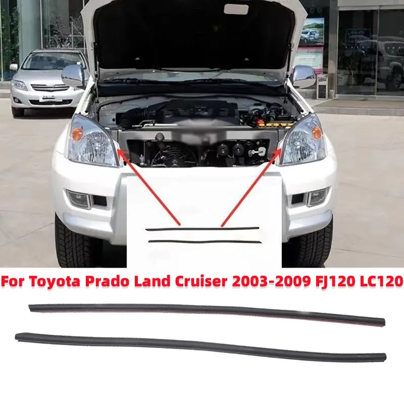 2Pcs-Car-Front-Bumper-Headlight-Sealing-Beading-Rubber-Lining-Sealing ...