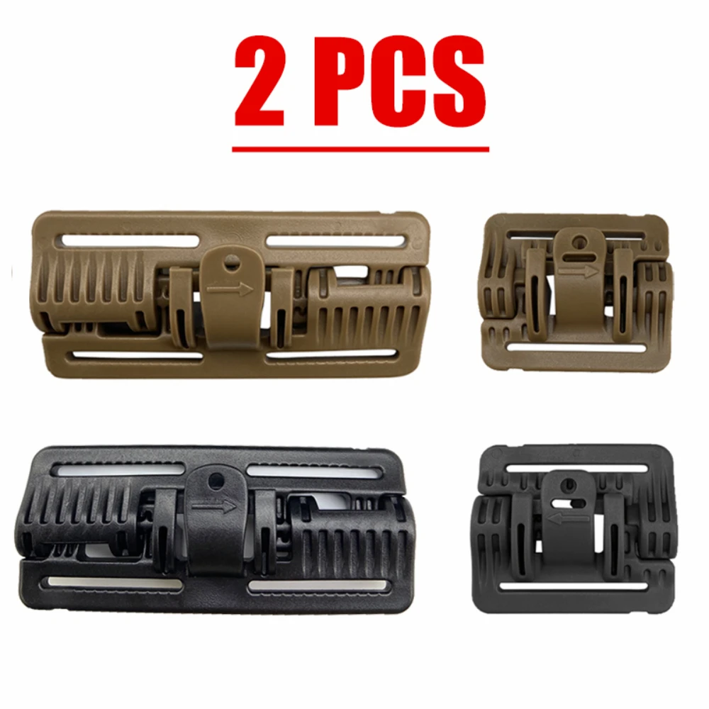 2PCS Tactical Vest Quick Release Buckle Slider Molle Strip Module Strip ...