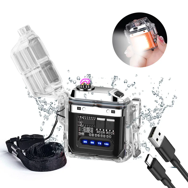 New-electric-lighter-waterproof-electronic-pulse-lighter-with-power ...