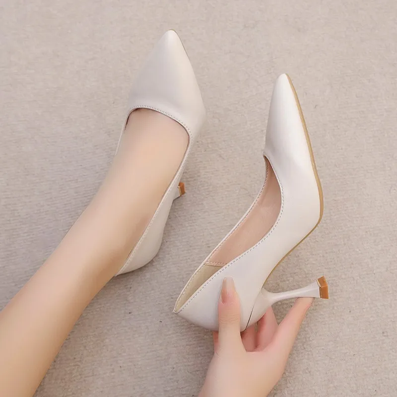 Shoe Stiletto Heel Pointed Toe | Women Shoes Professional Heels - Solid ...