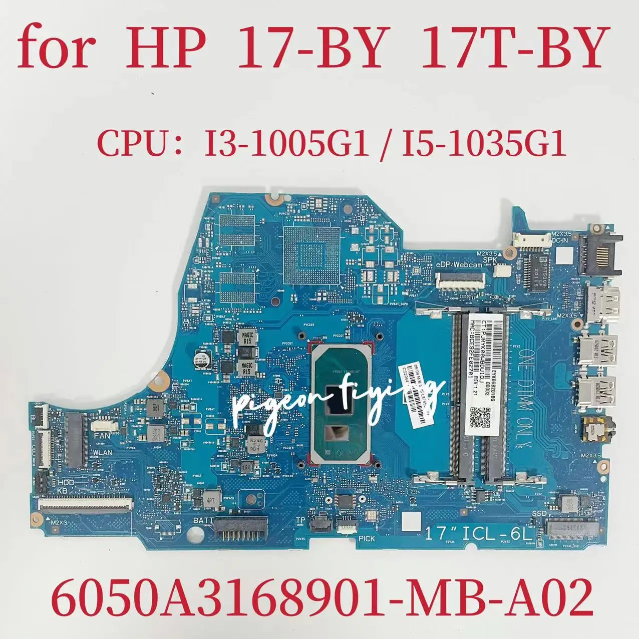 6050A3168901-Mainboard-For-HP-17-BY-17T-BY-Laptop-Motherboard-CPU-I3 ...