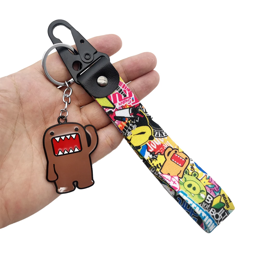 Domo-Kun-Mental-Keyring-Wrist-Strap-Keychain-JDM-Style-Key-Holder-For ...