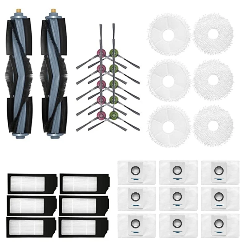 EAS Vacuum Accessories Filter Kit For Ecovacs X1 Omni /Turbo Dust Bag ...