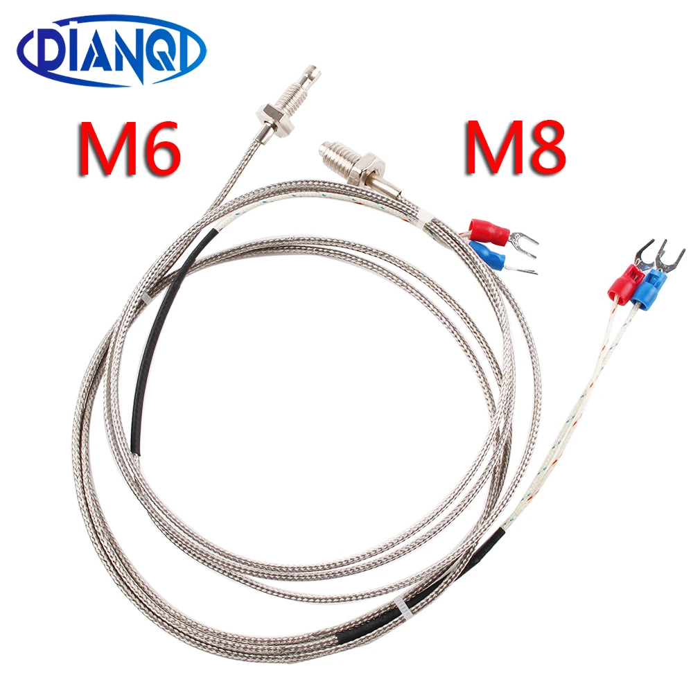K type E type M6 screw type thermocouple M8 thread thermal resistance ...