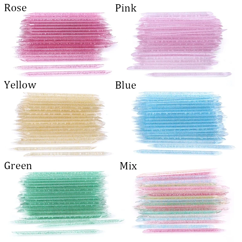 50-100pcs-Crystal-Plastic-Stick-Cuticle-Pusher-Double-head-Reusable ...