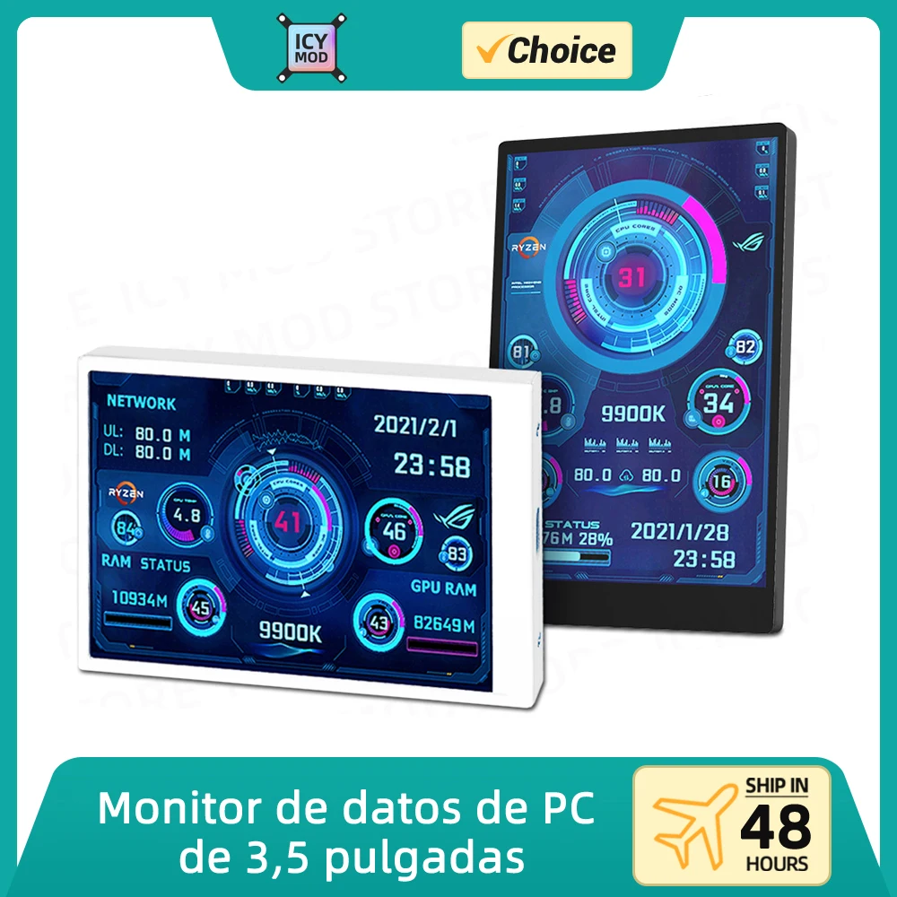 Monitor-LCD-de-3-5-pulgadas-con-carcasa-met-lica-para-PC-pantalla ...