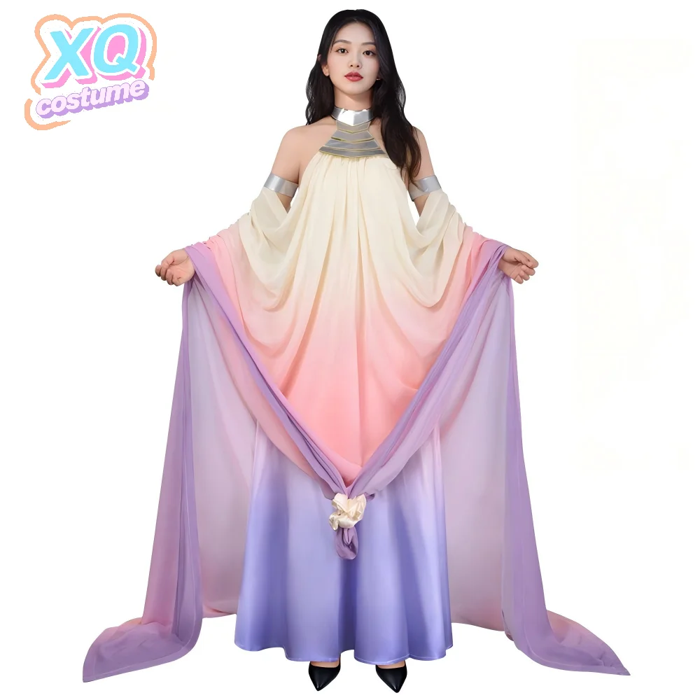 Padme Cosplay Amidala Dress Costume Classic Queen Long Elegant Backless ...
