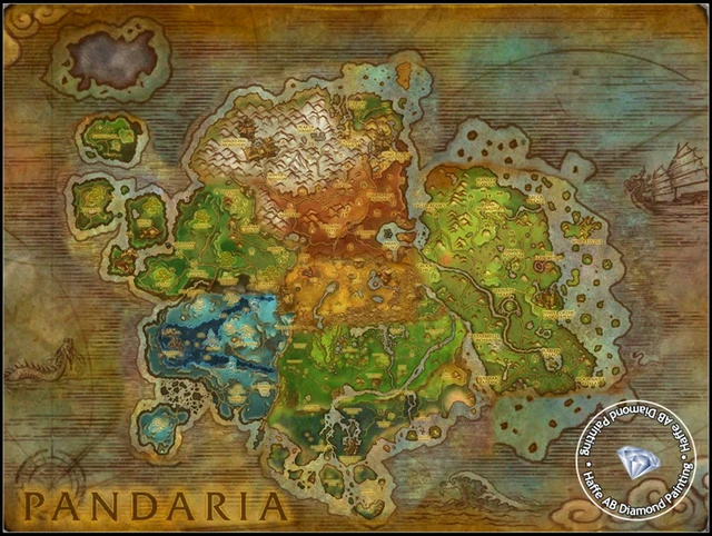 5d World Of Warcraft Game Diamond Painting AB Art Pandaria Map Sylvanas ...
