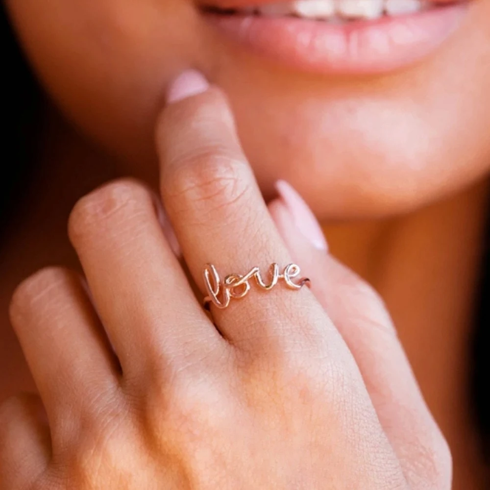 Huitan-Fancy-Letter-Love-Finger-Ring-for-Women-Rose-Gold-Color-Fashion ...