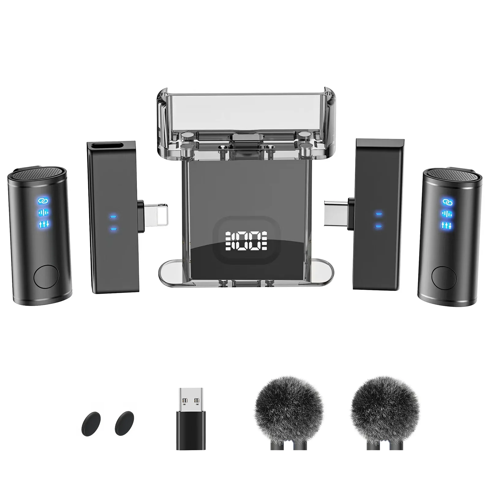Lavalier-Wireless-Microphone-Professional-with-Magnetic-Lapel ...