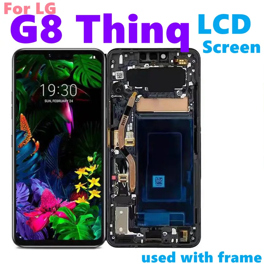LG G8 LCD 터치 스크린 디지타이저 어셈블리, LG G8 ThinQ LCD 디스플레이, 프레임 교체 LM-G820UMB ...