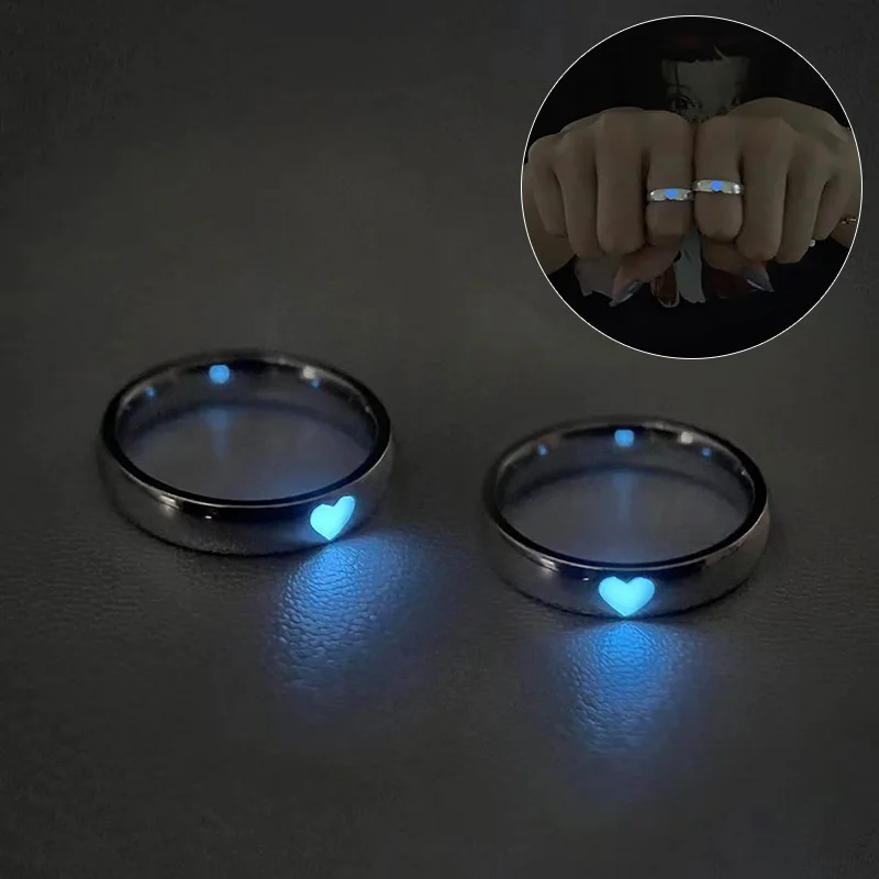 Anillo-luminoso-de-pareja-para-hombres-y-mujeres-anillo-luminoso-de ...