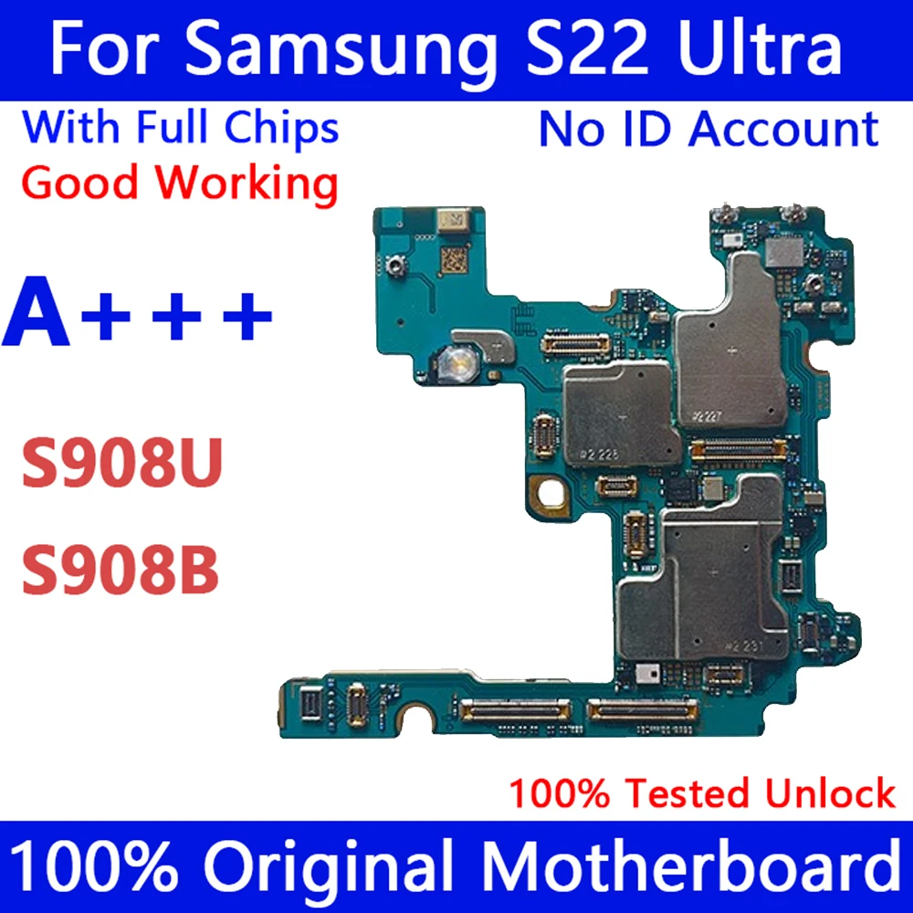 Placa-base-para-Samsung-Galaxy-S22-Ultra-100-G-S908U-con-Chips ...