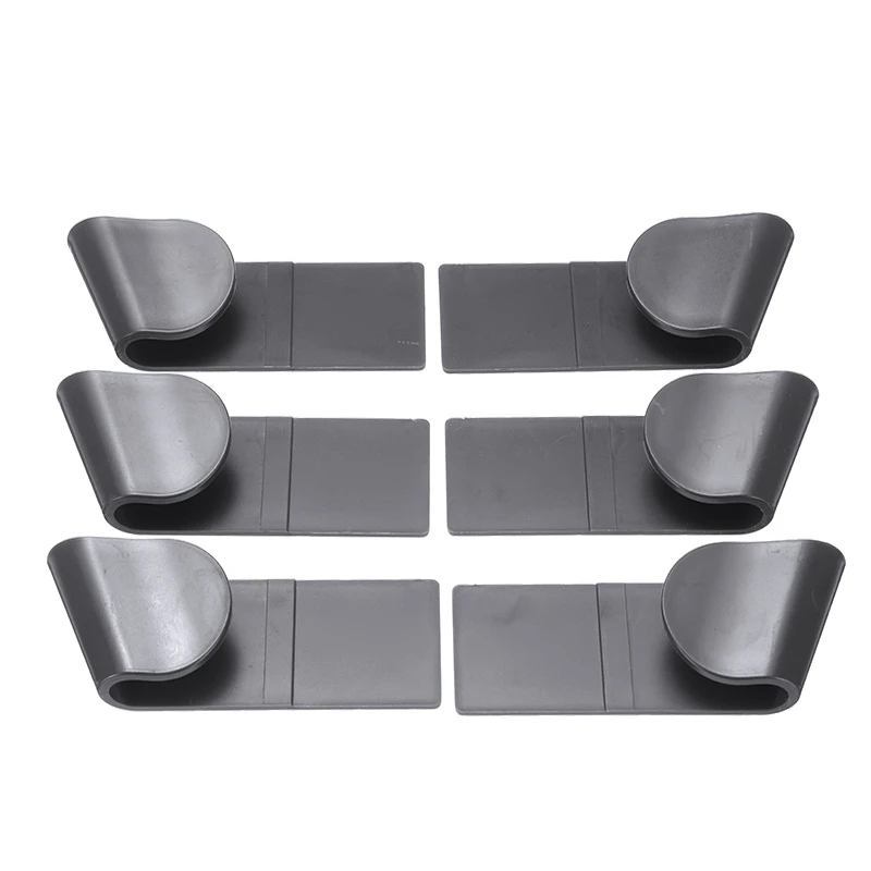 6PCS/Set Plastic Pot Lid Rack Wall Mounted Organizer Hanging Holder for ...