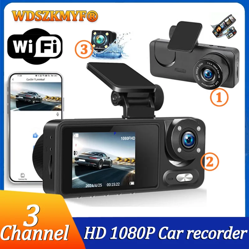 3Camera-Car-DVR-1080P-Video-Recorder-WIFI-Dash-Cam-for-Car-Front-and ...