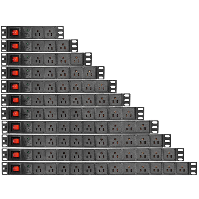 US-Power-Strip-Surge-protection-PDU-Power-Distribution-Unit-3Pin-US ...
