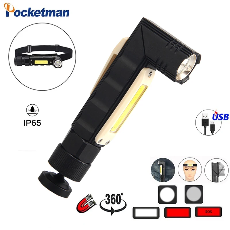 9000LM-LED-Flashlight-Handfree-90-Rotary-Tactical-Flashlight-with-Clip ...