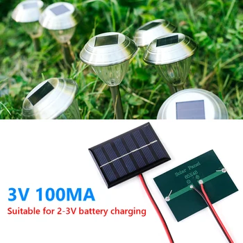 Mini Solar Panel Polycrystalline Silicon 1W 3V 100MA Outdoor Solar ...