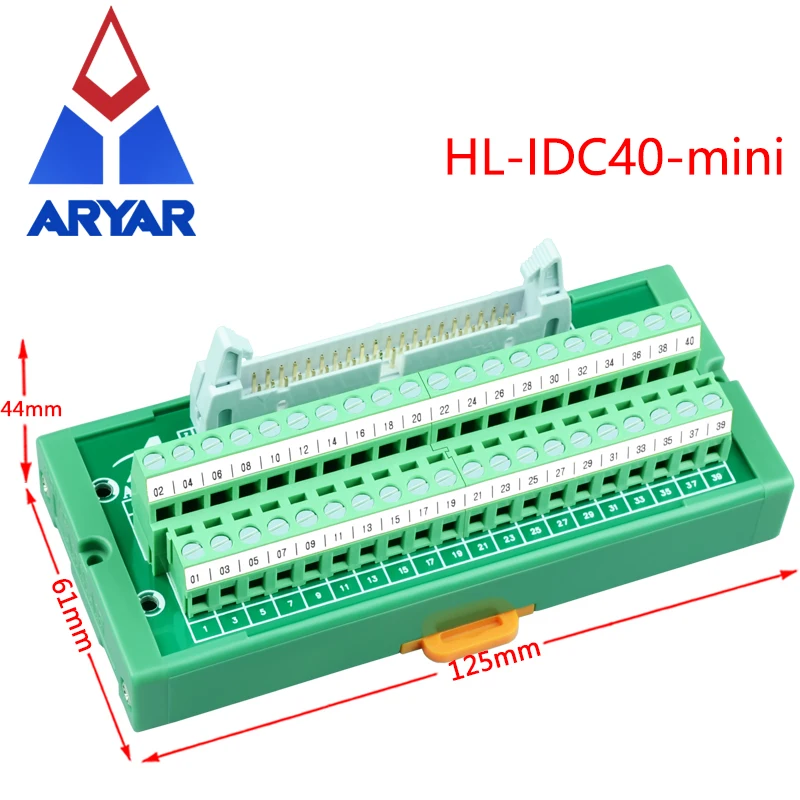 Idc40 Male To Terminal Block Breakout Board Idc 40 Connector Plc Relay ...