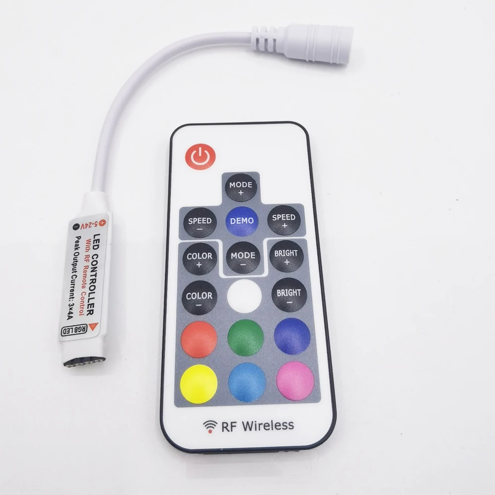 17-Key-Mini-RF-Wireless-LED-Dimming-Remote-Control-For-5050-3528-5730 ...